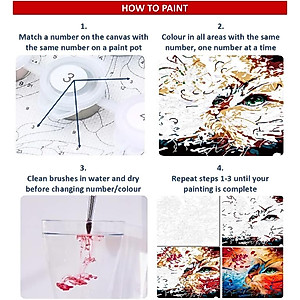 OfFsum Paint by Numbers for Adults Kids Beginner Art Football Helmet 9 DIY Acrylic Painting by Numbers Kits with Brushes Acrylic Pigment Home Decoration Brithday Gifts 16 x 20 inch