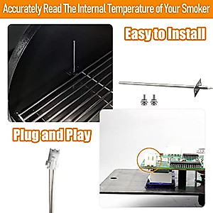 Digital Thermostat Controller Kit Replacement Parts Compatible with Camp Chef Wood Pellet Grills Smoker PG24STX/PG24XT/PG24S/PG24WWS, Include Meat Probe, Temperure Sensor Probe, and Igniter Hot Rod