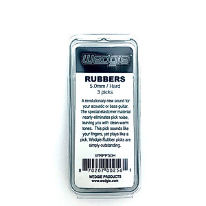 Wedgie WRPP50H Rubber Guitar Picks 5.0mm Hard, 3 Pack