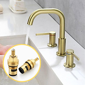 Faucet Cartridges for Grohe 45882000 45883000, 1/2″ Cold Hot Ceramic Cartridge, 2-Hole installation faucet ceramic cartridge Replacement Assembly (45882000+45883000)