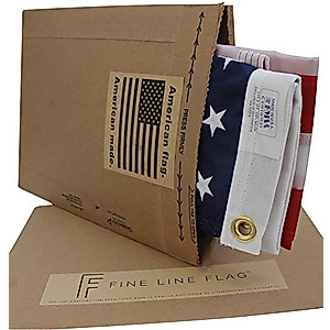 2x3 Ft American Flag | 100% Made in USA | US Flag in Heavy Duty Outdoor Nylon - UV Fade Resistant - Premium Embroidered Stars, Sewn Stripes, and Brass Grommets (2 x 3 Foot)