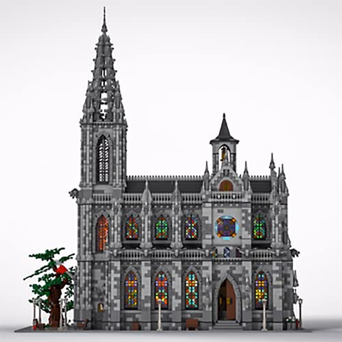 Castle Building Blocks MOC-29962 Cathedral, MOC - Modular Cathedral Building Blocks Set, Building Blocks Set for The Advanced Builder and Adults Compatible with L-e-g-o (21755PCS)