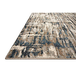 Loloi II Spirit Collection SPI-02 Stone/Blue, Contemporary 9'-4" x 13' Area Rug