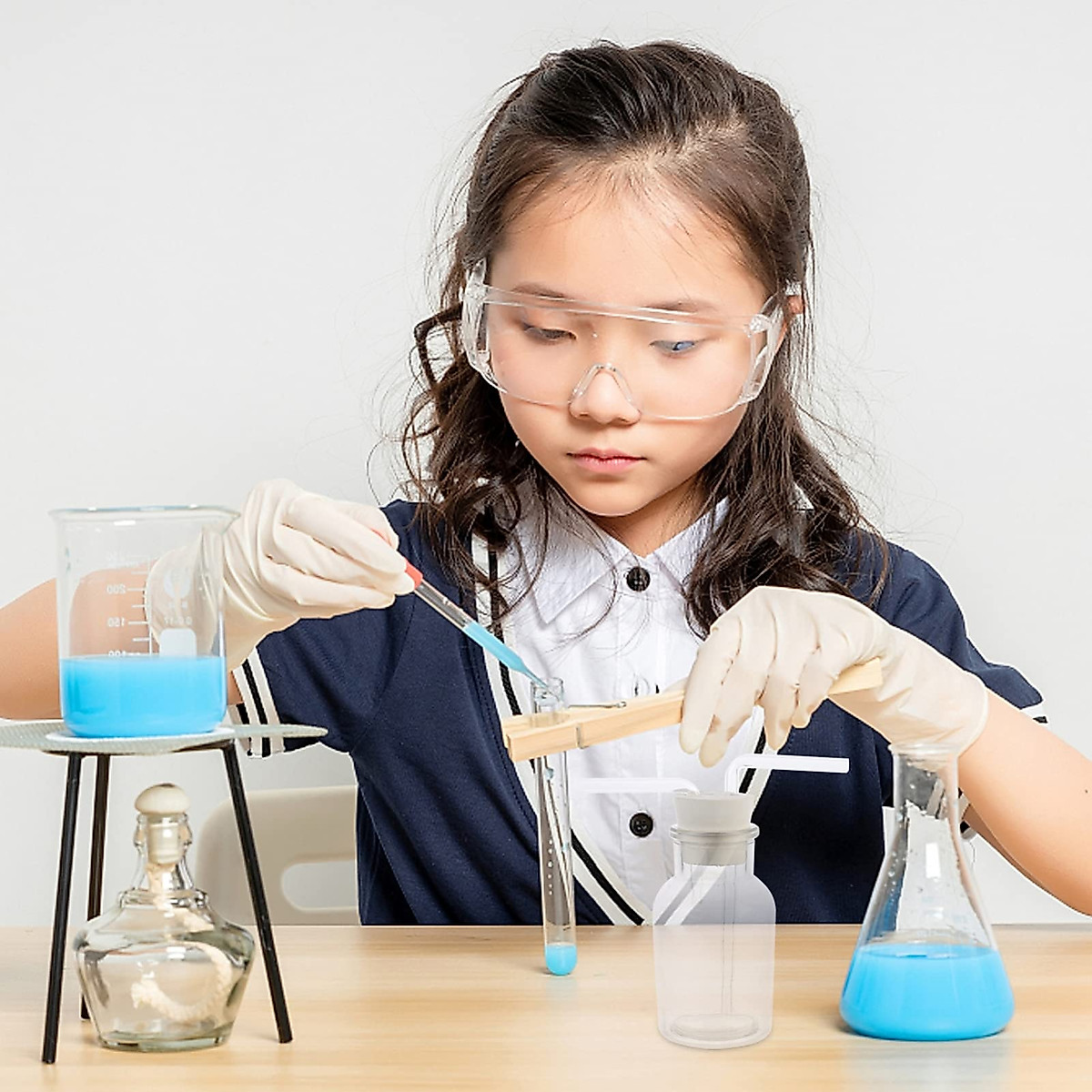 iplusmile 1pc Chemical Experiment Gas- washing Bottle Labs Glassware Gas Wash Bottles