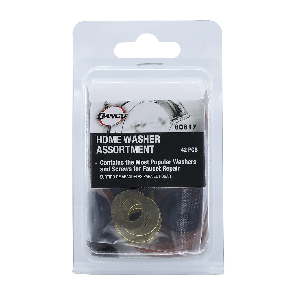 Danco 80817 Home Washer Assortment, 42-Piece, Pack of 1, Black
