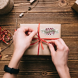 Wailozco 100% Handmade Stickers,Thank You Stickers,Handmade Stickers,Small Shop Stickers,Envelopes Stickers for Small Business, Online Retailers,Handmade Goods,500 Labels Per Roll