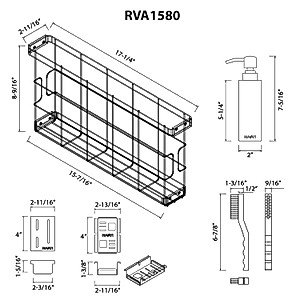 Ruvati Multi-function Workstation Organizer and Caddy with Soap Dispenser and Knife Block - RVA1580