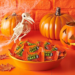 ReesesTake 5 Snack Size Chocolate Candy Bars - Peanut Butter, Pretzel, Nugget, and Caramel Milk Chocolate Fun Size Candy - 65 Individually Wrapped Pieces - 3lb Bulk Party Pack