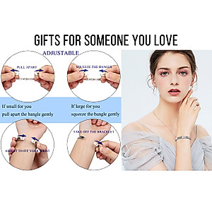 Btysun Inspirational Gifts for Women Anxiety Bracelets for Teen Girls Encouragement Gifts for People with Anxiety Friend Bracelet Quotes Engraved Jewelry