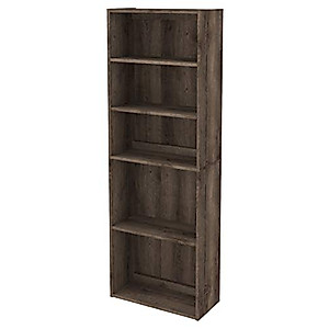 Signature Design by Ashley Arlenbry Modern Farmhouse 71" Bookcase with 4 Shelves, Weathered Oak Gray