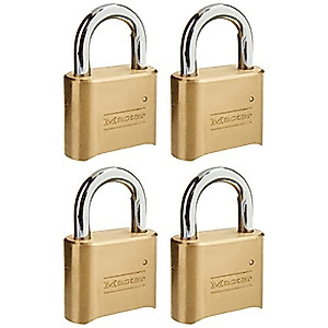 Master Lock Padlock, Set Your Own Combination Lock, 2 in. Wide, 175D (Pack of 4)
