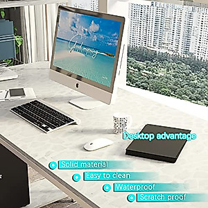 FSTAR Computer Desk with Storage Shelves, 47 Inch Home Office Desks, Study Writing Table for Home Office, Modern Simple Style, Easy Assembly