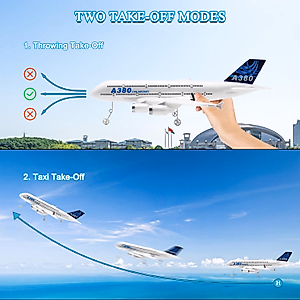 Fistone Remote Control Airplane, RC Plane Ready to Fly, 2.4G 3 Channel RC Aircraft Builted in 6-Axis Gyro, Durable EPP Foam RC Plane, Easy to Fly RC Fighter for Beginner Kids Adults