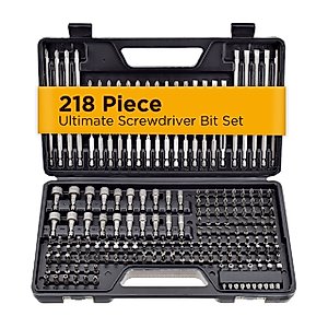 Jackson Palmer 218 Piece Ultimate Screwdriver Bit Set, High Grade Carbon Steel, Includes Hard-to-Find Security Bits