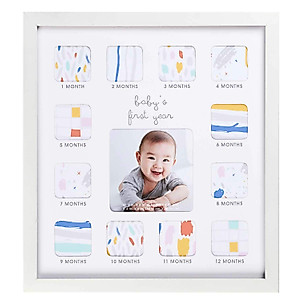 C.R. Gibson Baby's First Year Photo Frame with Milestone Stickers, 12'' x 13.25''