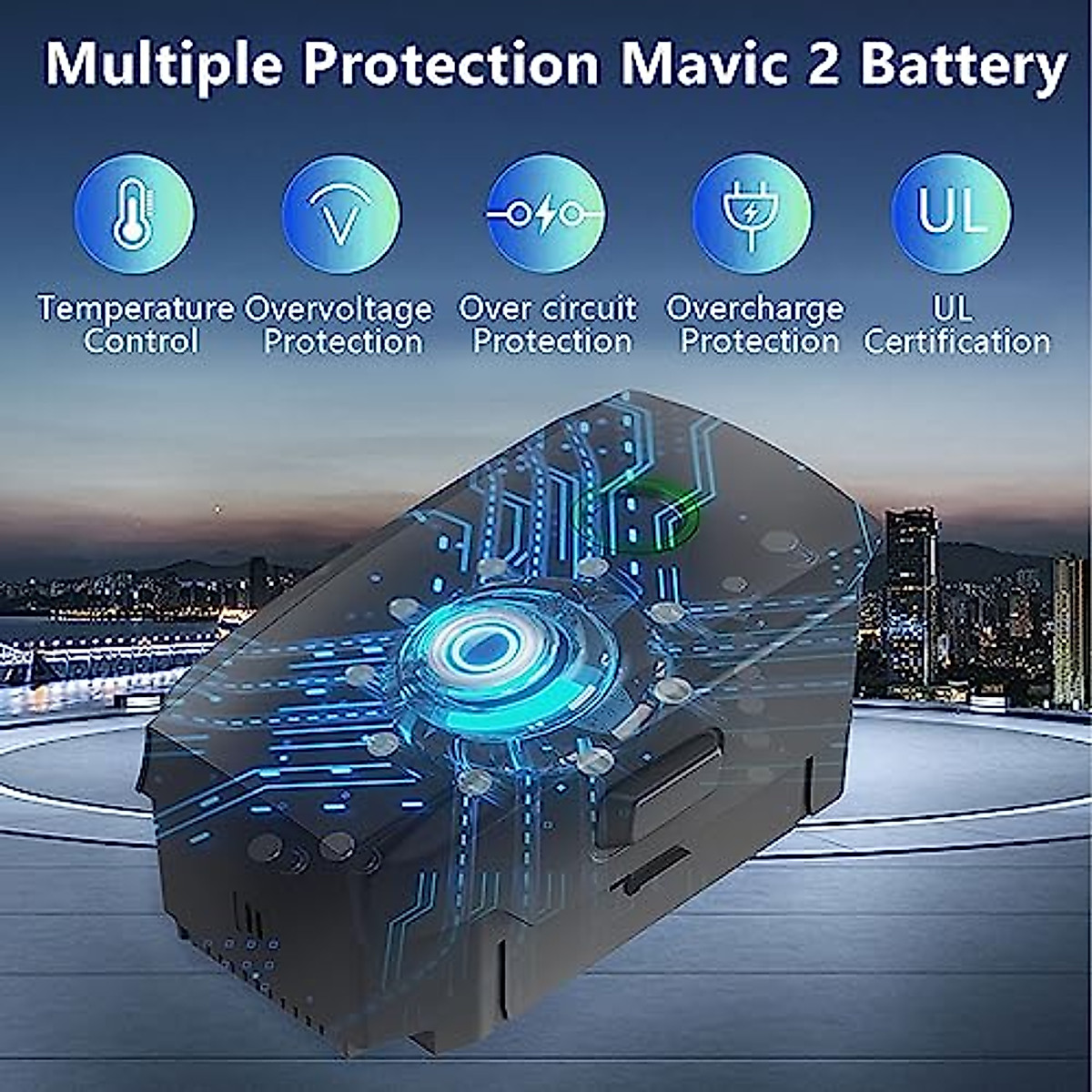 MVMOD Mavic 2 Pro Battery, 3850mAh 15.4V Intelligent Battery for DJI Mavic 2 Zoom/ 2 Pro Drone, 30Mins Max Flight Time