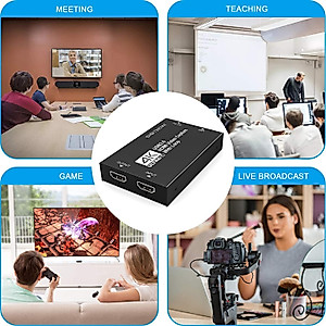 Video Capture Card, 4K HDMI Video Capture, USB 3.0 Game Capture Card, Video Capture Device Full HD 1080p 60FPS for Live Streaming, Work with PS4/PS5/Xbox/PC/Mac Linux Android Windows 10/11