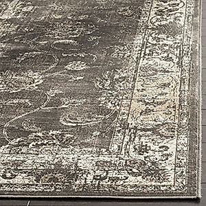 SAFAVIEH Vintage Collection 5'3" x 7'6" Soft Anthracite VTG117 Oriental Distressed Premium Viscose Area Rug
