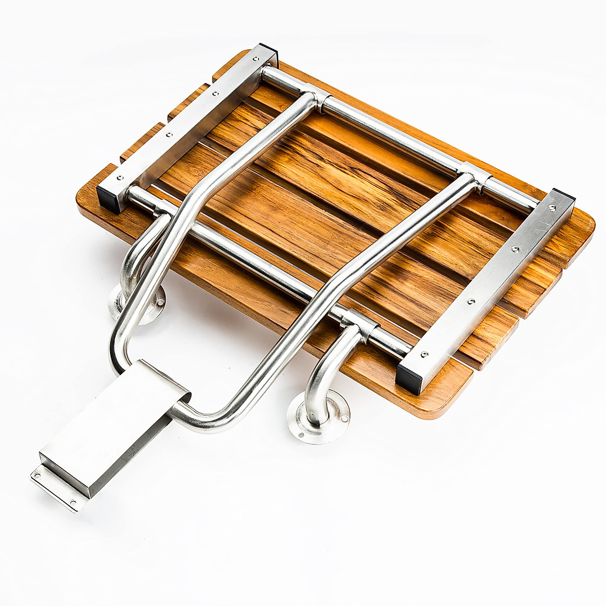 Folding Shower Seats [22”x15”, Phenolic Slotted] Shower Chair for Inside Shower, Wall Mount Shower Seats for Adults, Elderly and Disabled, ADA Foldable Swing Down Shower Chair by CSI Bathware