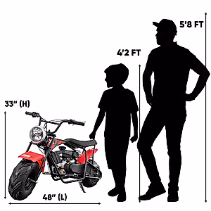 XtremepowerUS Pro-Series 99cc 3.5HP Gas Powered Off Road Trail Bike Dirt Bike Ride One Bike, Mini Bike for Adults & Kids Over Age 13+, Blue