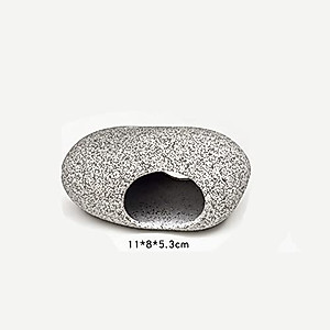 ZAINEE Fish Tank Decor, Cave Aquarium Decoration Breeding Shelter Rock Stone Fish Tank Decoration (Size : B)