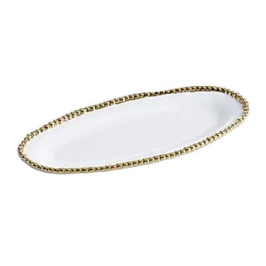 Pampa Bay Golden Salerno Small Oval Serving Piece