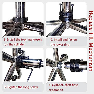 Gjpwyfdc Office Chair Cylinder Replacement Tool, Chair Base Removal Tool, Suitable for Office Chairs That Have Been Used for A Long Time. (Black-Big)