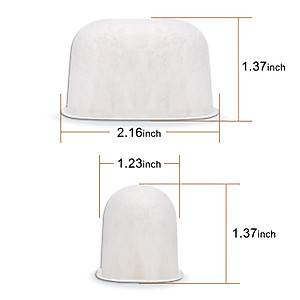 Geesta Premium 6-pack Water Filters For Replacement Breville BWF100 with Ion Exchange Resin inside, white, 12.09 x 6.22 x 2.6 inches (FBA_Geesta03)