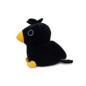 Avocatt Black Crow Plushie Toy - 10 Inches Stuffed Raven Animal Plush - Plushy and Squishy Crow with Soft Fabric and Stuffing - Cute Toy Gift for Boys and Girls