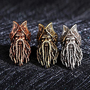 CALOZITO 1 Piece/Lot Silver Color Spacer Beads Long Beard Accessories For Bracelets Jewelry.A (BD636-1)