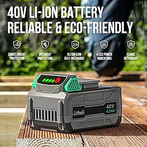 Litheli 40V 4.0AH Lithium Ion Battery Pack,Only for Litheli 40V Tools.