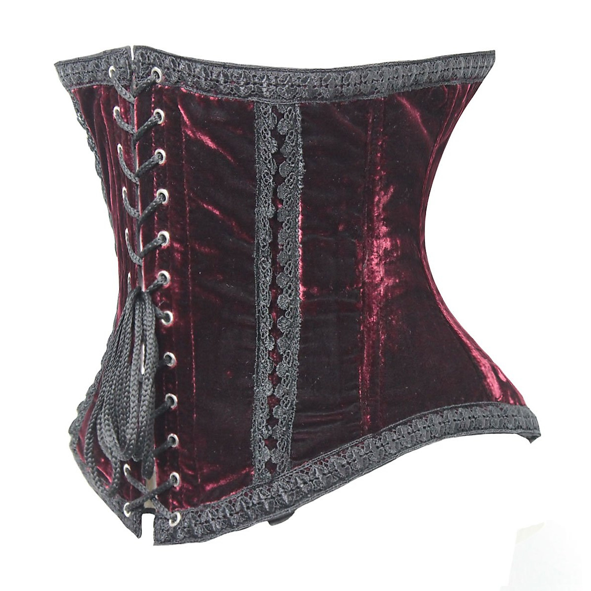 luvsecretlingerie Heavy Duty 26 Double Steel Boned Waist Training Velvet Underbust Tight Shaper Corset #8023-VE