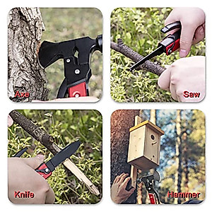 BCHARYA 7 Piece Multitool Set, 9-In-1 Multitool Pen Set, 16-in-1 Axe Multitool and Wallet Multi-Tool, Cool Gadgets Stocking Stuffers Gifts for Men, Portable Pocket Tools for Outdoors, Home Improvement