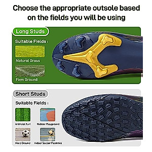 Men's Women's Unisex Soccer Cleats FG/AG Soccer Shoes Indoor Outdoor Turf Firm Ground High-top Spikes Younth Professional Training Football Boots