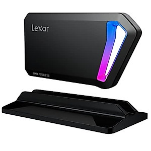 Lexar LSL660X001T-RNNNU SL660 Blaze Gaming Portable Solid State Drive, 1TB Bundle 128GB High-Performance 800x UHS-I SDHC Memory Card (Blue Series)