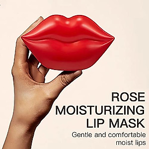 20Pcs Moisturizing Restores Moisture Lip Mask for Dry Lips and Lip Lines Overnight Lip Care, Gel Treatment Plumping ​Lips Mask (Red)