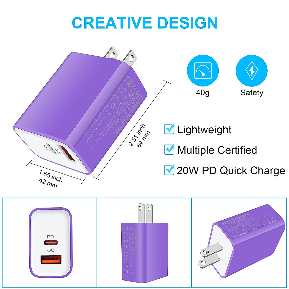 USB C Fast Wall Charger for Google Pixel 8a/8/8 Pro/7a/7/7 Pro/6a/6/6 Pro/5/4XL/3a/2/XL, USB C Samsung Fast Charger Block for Galaxy S24 S23 A15 A53 A13 5G A14, 20W PD Power Adapter, 6ft Type C Cable
