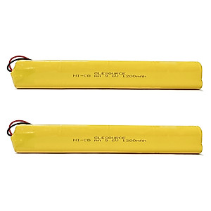 XUNTU Exit Sign Battery 9.6V, Exit Sign Battery Replacement Batteries Compatible for ELBB003 Lithonia ELB-B003 ELB-B004 OSI OSA228 DANTONA CUSTOM-306-U BBAT0044A BAA-96 BBAT0043A (2 Pack)