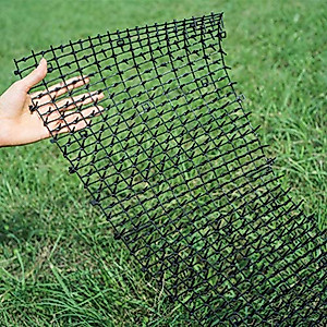 Dorgerove 13ft Prickle Strip Dig Stopper, Garden Scat Spike Mat with 20 Extra Heavy Duty Metal Staples (Weather Resistant, Humane Pet and Wildlife Deterrent from Digging)