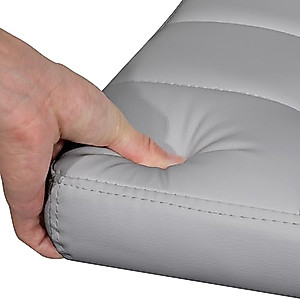 Yaheetech Bar Stools Set of 4, PU Leather Adjustable Barstools, Modern Counter Stools with Back and Footrest, Counter Height Barstools for Bar, Kitchen, Dining Room, Light Gray