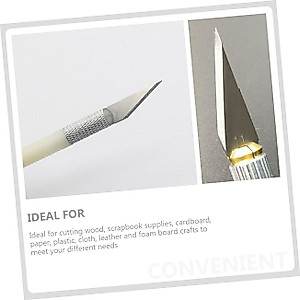 VILLCASE 1 Box Carving Blade Tools Replacement Blades Craft Blades Trimming Wood Blades Steel Crafting Blades Carving Cutter Blades Model Making Blades Tool Steel Carving Cutting