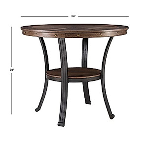 Powell Furniture Franklin Side Table, Small, Brown