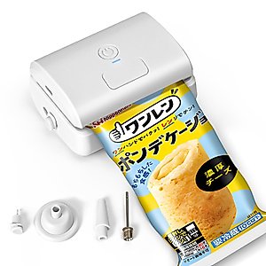 Mini Bag Sealer, Mini Heated Sealer, Portable Bag Sealer, Multifunctional Snack Sealer for Potato Chip & Vacuum Bags (White)