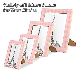 Herdesigns Sweet Red Cherry 8x10 Picture Frame Personalized Custom Text Name Fruits Wooden Picture Frame for Wall and Tabletop Display, Photo Picture Frame Customized Gift