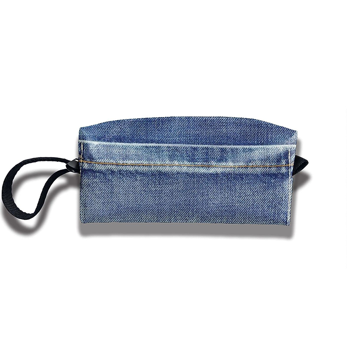 qkwlo Blue Country Empty Back Pocket of Jeans Denim Coin Pouch Pen Holder Clutch Wristlet Wallets Purse Portable Storage Case Cosmetic Bags Zipper