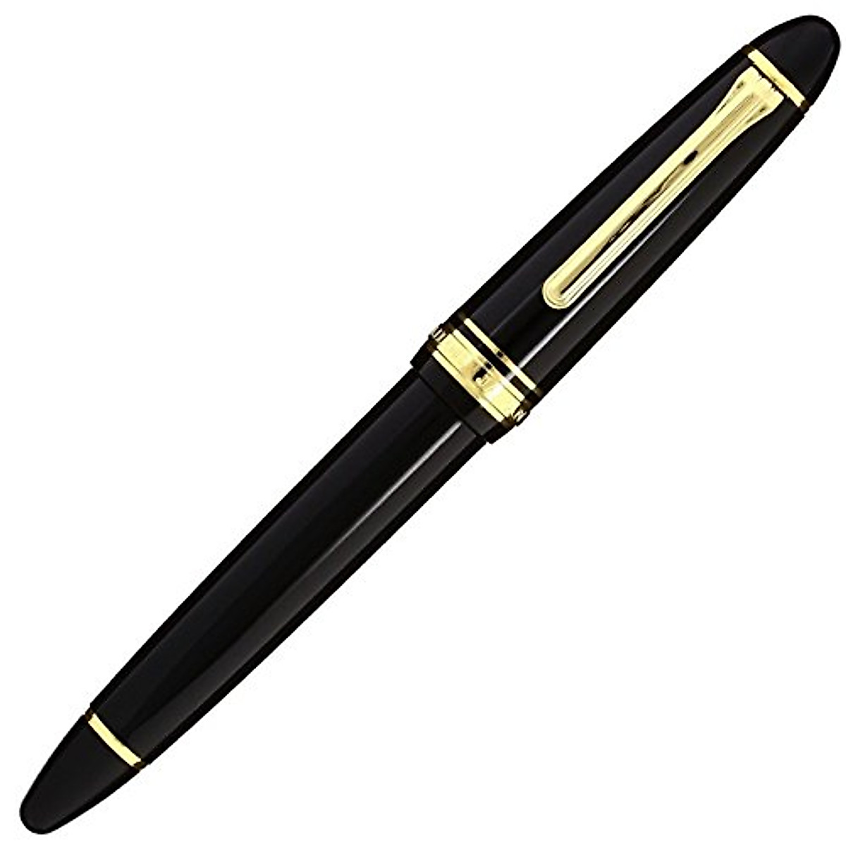 Sailor 1911 Large Black Gold Trim 21K Gold Medium Point Fountain Pen - 11-2021-420