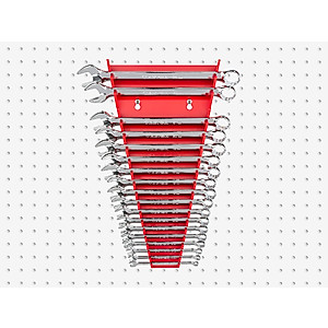 TEKTON 19-Tool Combination Wrench Organizer Rack (Red) | ORG29219 | Made in USA