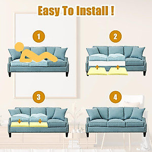 Hlimior 3 Pack 20" x 20" High-Density Foam Cushion Couch Cushion Support for Sagging Seat Curve Furniture Seat Support Under Cushion Sag Repair Replacement Sofa Couch Loveseat Chair ​Sagging Seat