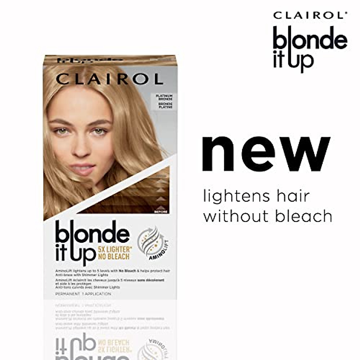 Clairol Bronde It Up Permanent Hair Dye, Platinum Bronde Hair Color, Pack of 1