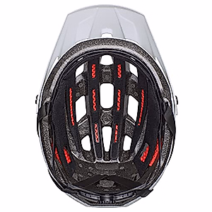 Schwinn Bunker ERT Bike Helmet for Youth Boys Girls, Can Fit Head Circumference 53-59cm, with 17 Air Vents, Pivoting Visor, & Adjustable Locking Strap, Medium, Grey